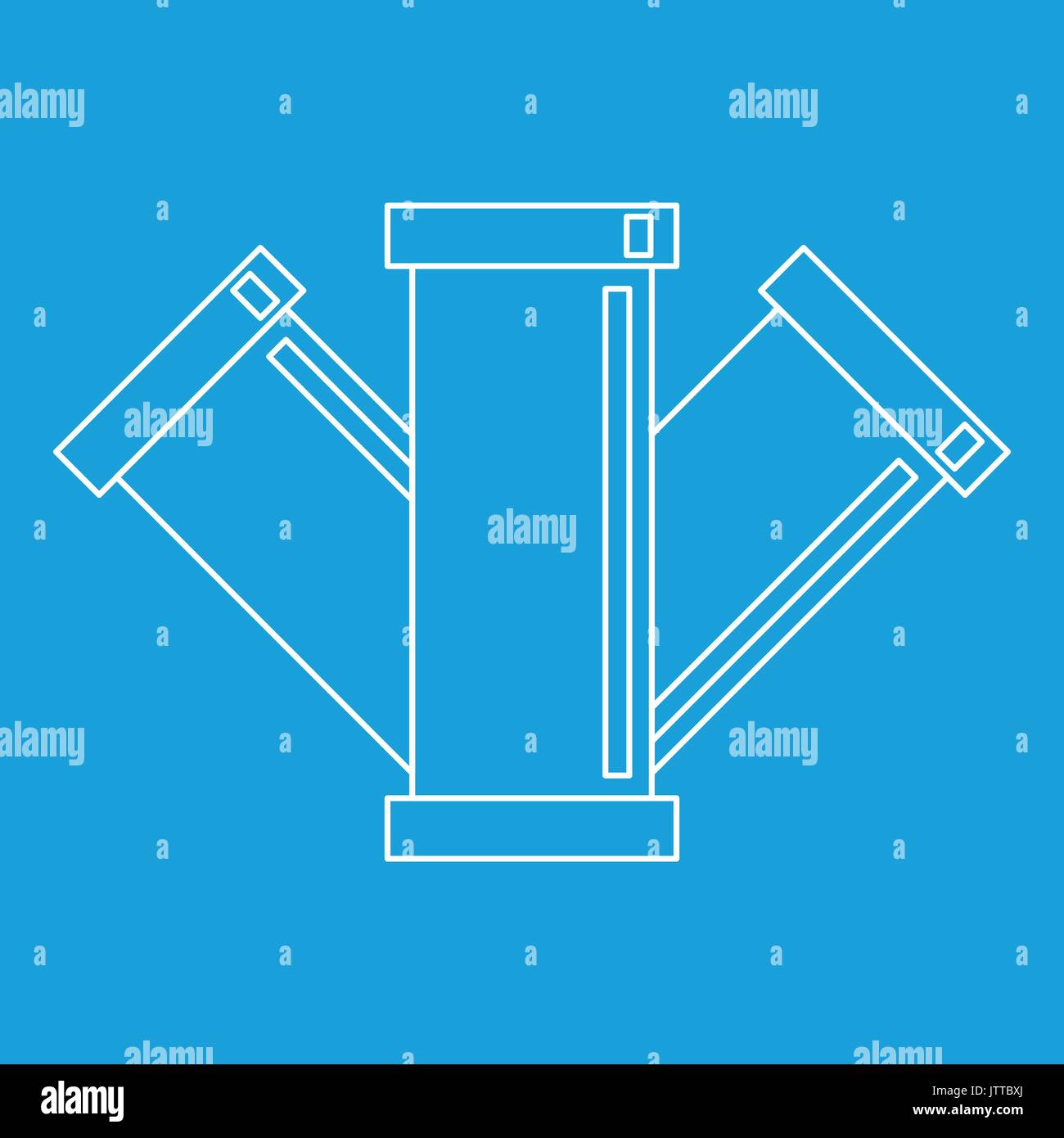 Abwasser Rohr Symbol, Umriss-Stil Stock-Vektorgrafik - Alamy