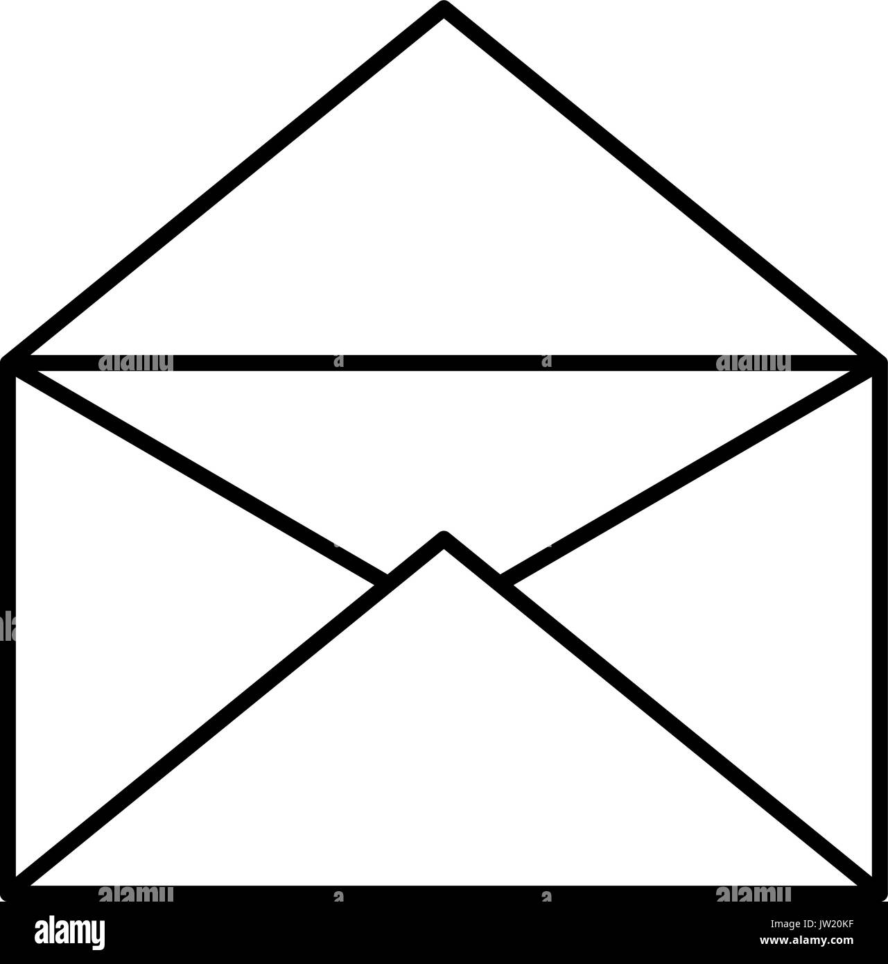 Briefumschlag-Symbol auf weißem Hintergrund-Vektor-illustration Stock ...