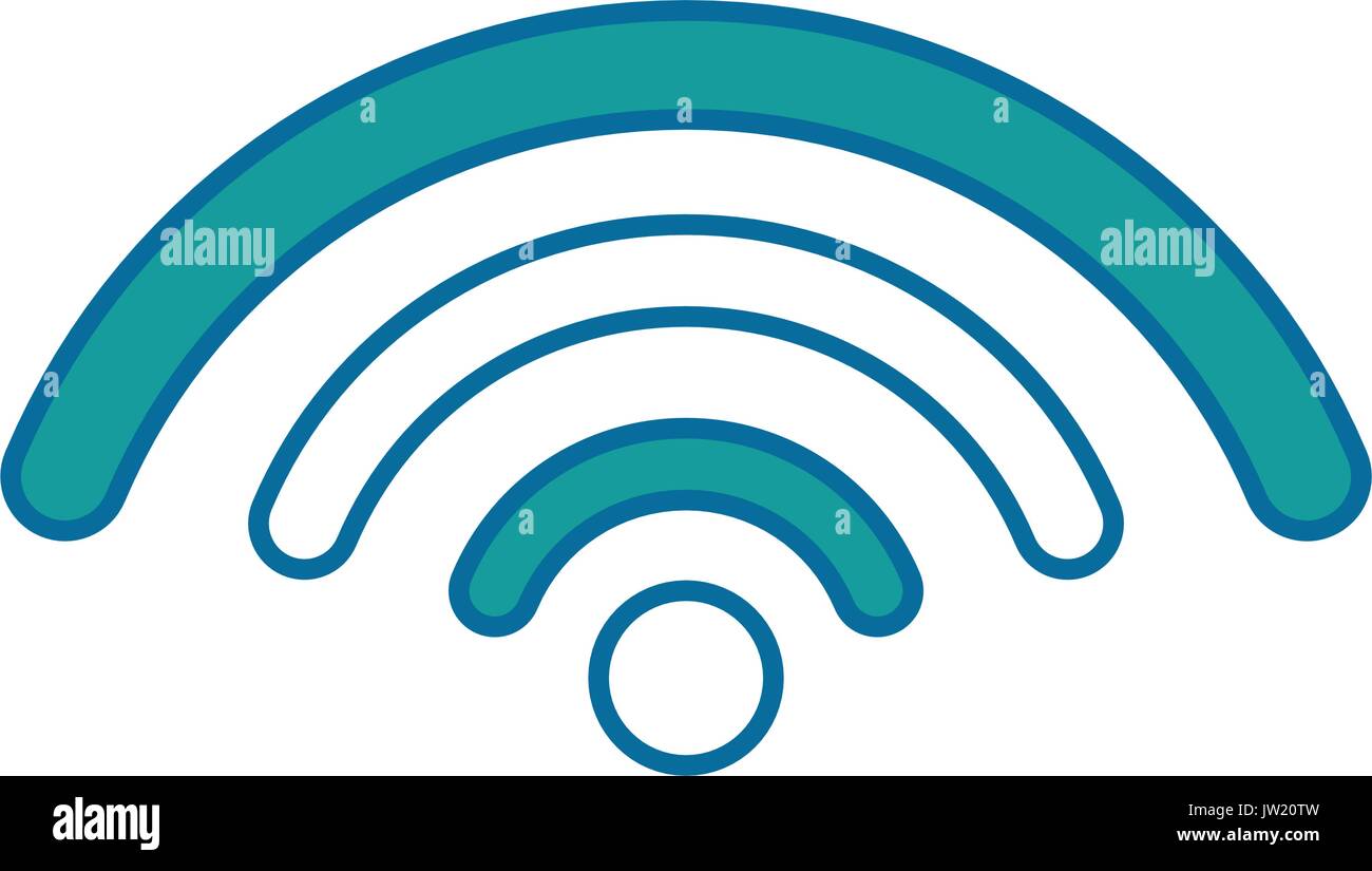 WiFi Zeichen Symbol auf weißem Hintergrund-Vektor-illustration Stock ...