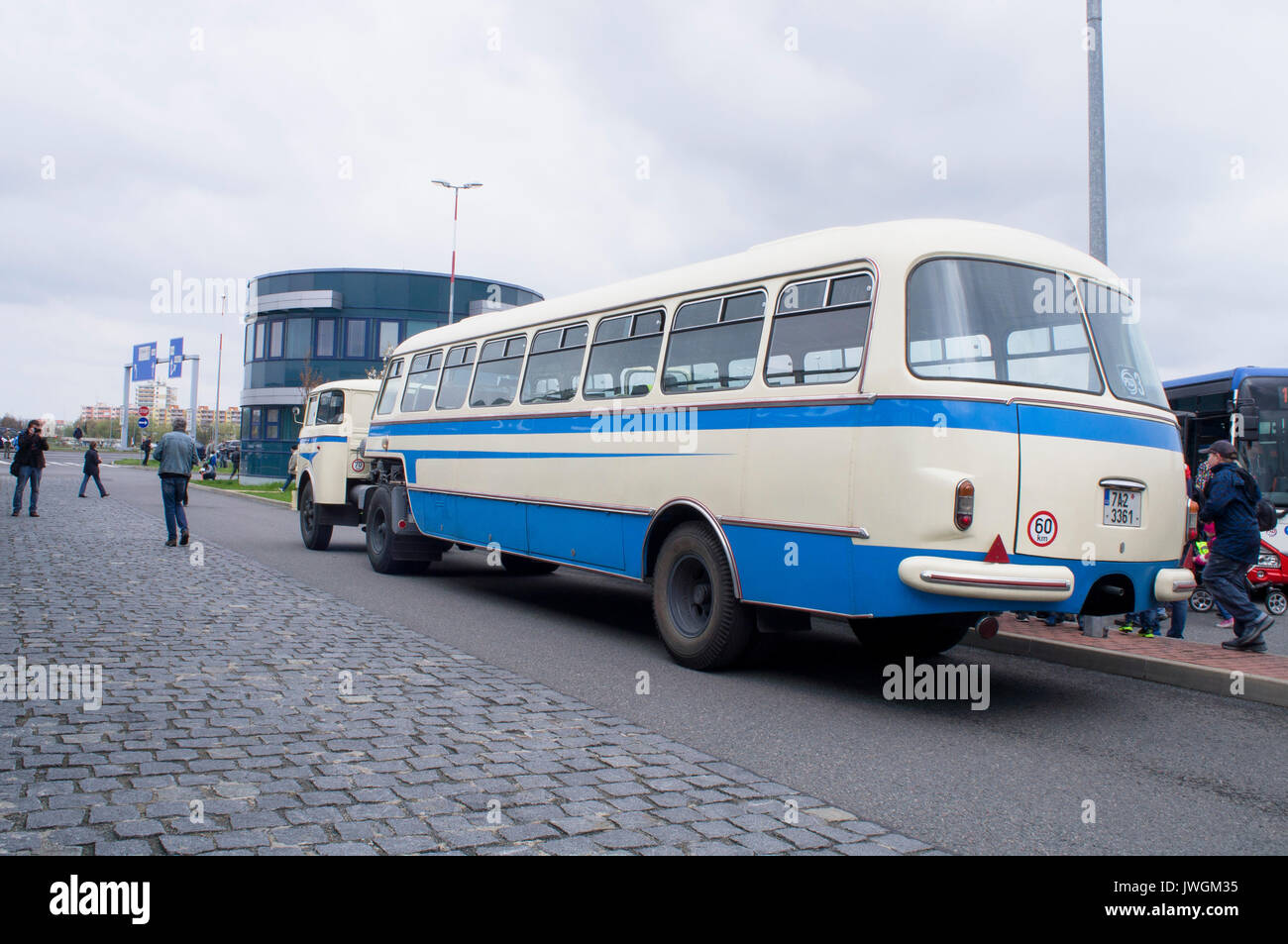 Karosa Nr. 80 Bus Anhänger, Skoda, 25. Jahrestag der ROPID ...