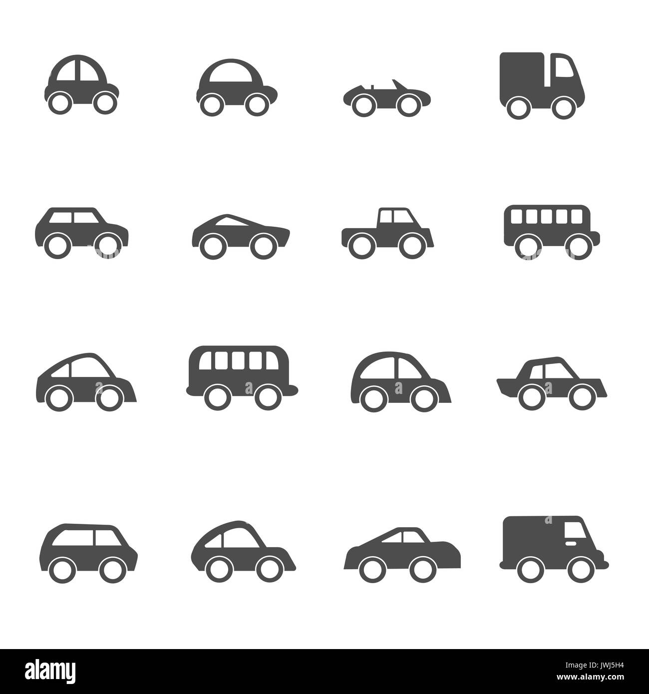 Wagen icon set -Fotos und -Bildmaterial in hoher Auflösung – Alamy