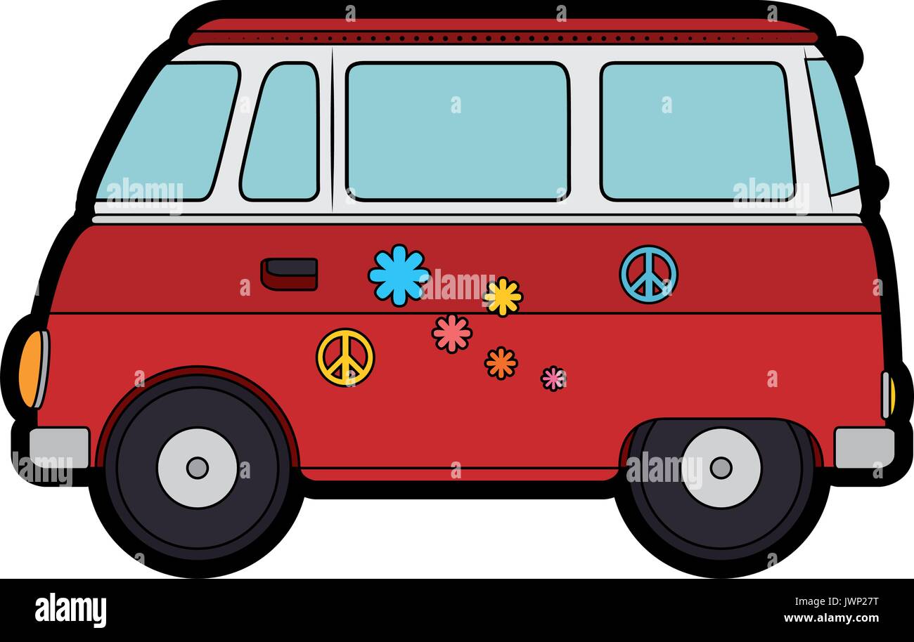 Hippie Bus van Symbol vektor Illustration grafik design Symbol Vektor ...