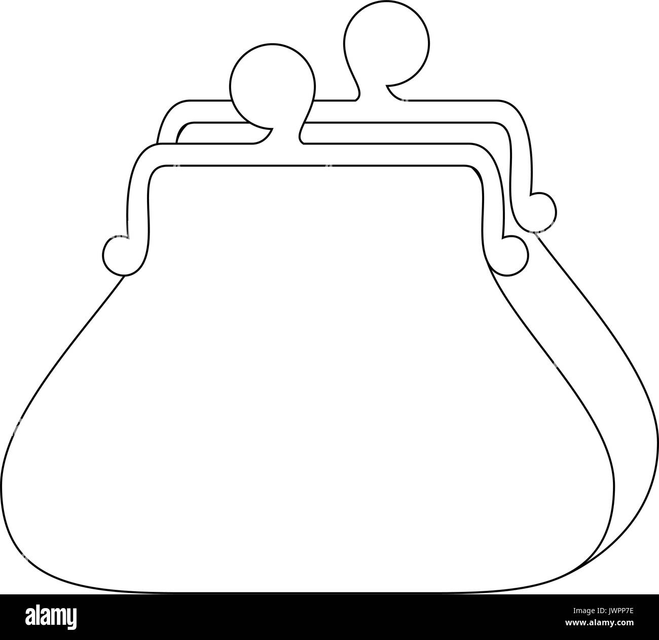 Geldbeutel Symbol auf weißem Hintergrund Vector Illustration Stock ...