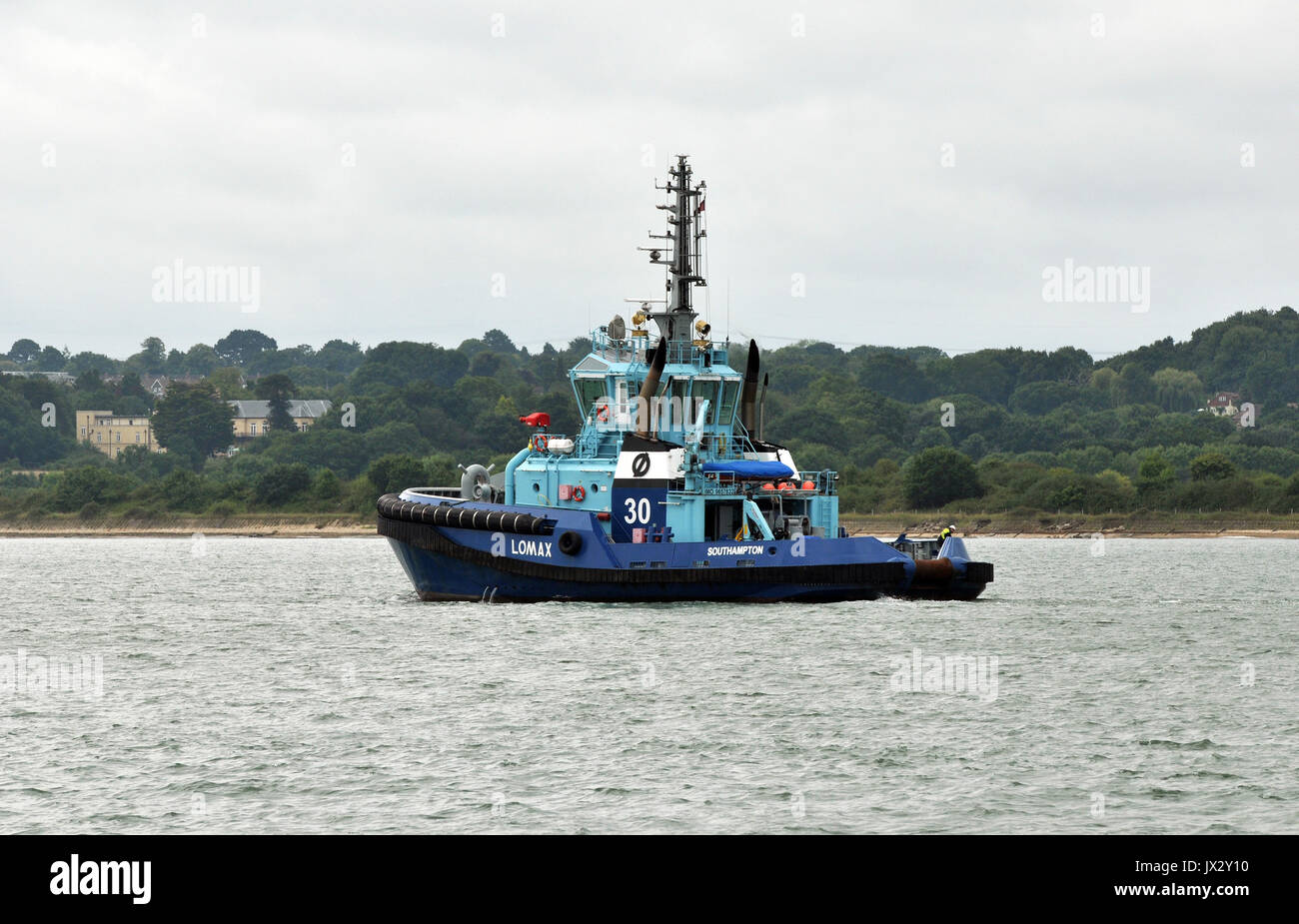 Schlepperflotte, die im Hafen von Southampton Docks und ablegezeiten ...