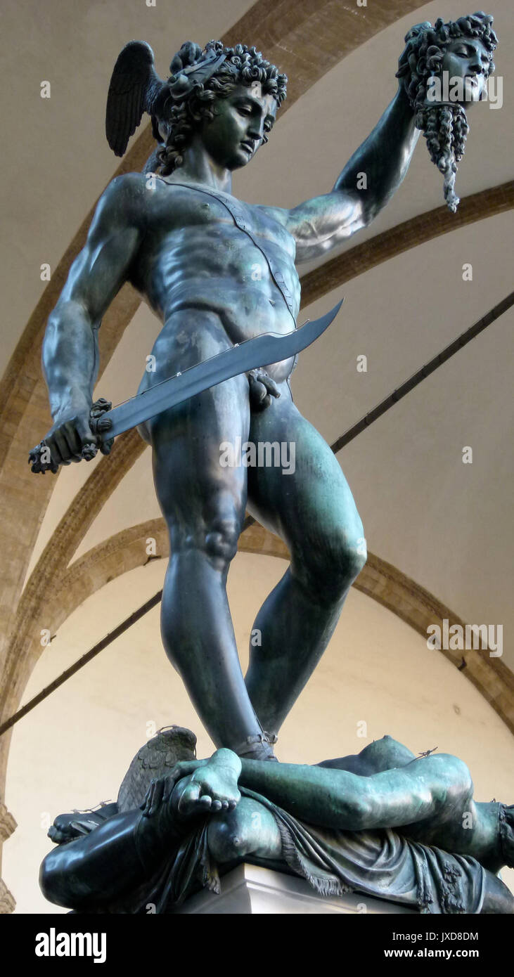 Perseus mit dem Haupt der Medusa ist eine Bronzeskulptur von Benvenuto ...
