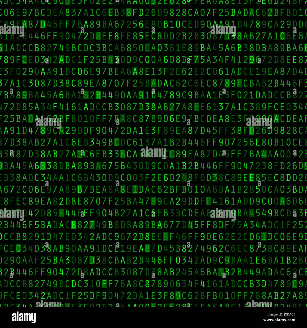 Grüne hexadezimal Computer Code wiederholen Vektor Hintergrundbild ...