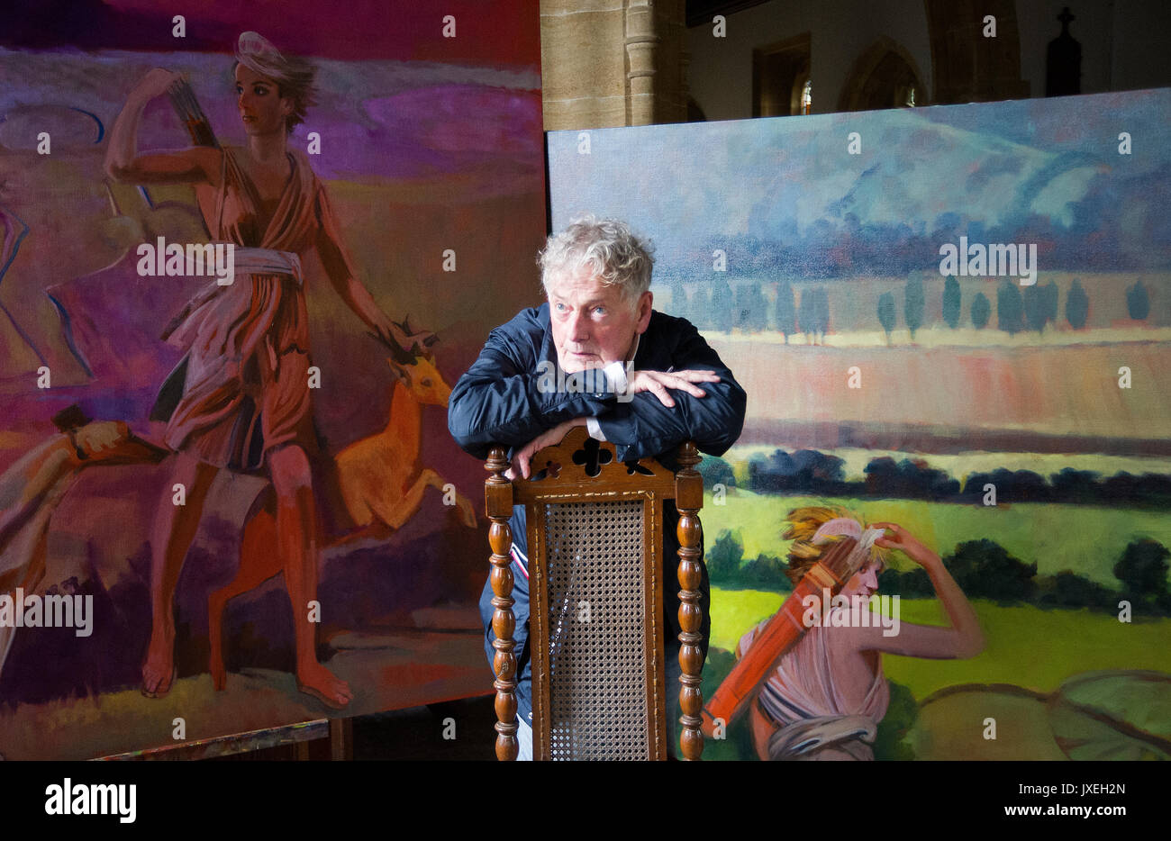 Die Kirche des Hl. Jakobus der Große, Longburton, Dorset ...