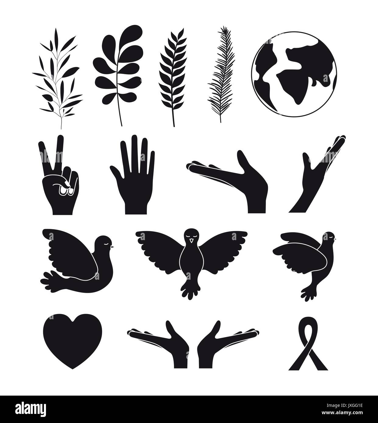 Dove human hands peace symbol Ausgeschnittene Stockfotos und -bilder ...