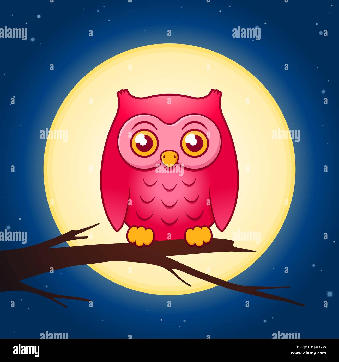 Eule und mond Stock-Vektorgrafiken kaufen - Seite 2 - Alamy