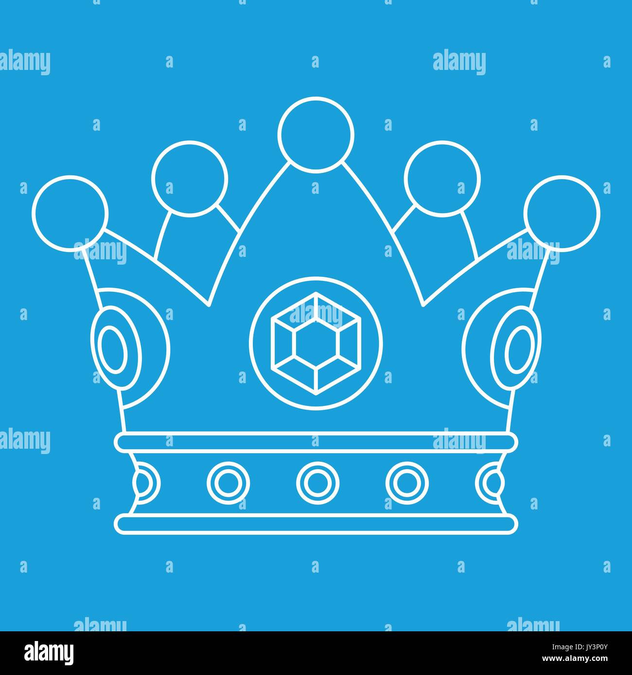 Kostbare Krone Symbol, outline Style Stock-Vektorgrafik - Alamy