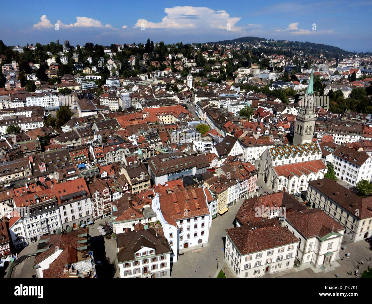 Luftbild Altstadt St. Gallen *** Local Caption *** St. Gallen, St ...