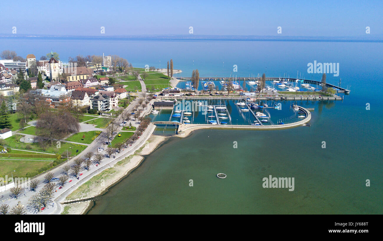 Luftaufnahme Ortschaft mit Hafen Arbon *** Local Caption *** Arbon ...