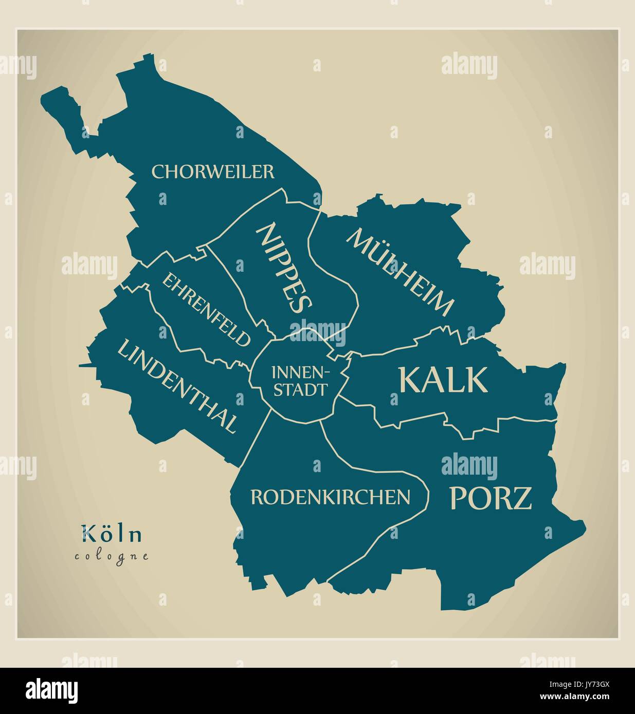 Köln karte vector -Fotos und -Bildmaterial in hoher Auflösung – Alamy