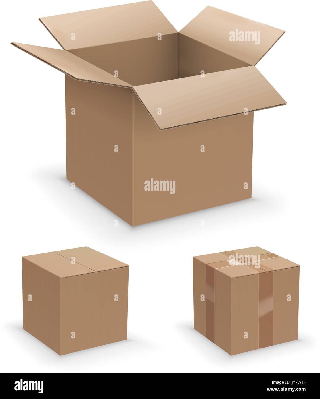 Cardboard cardboard box carton Stock-Vektorgrafiken kaufen - Alamy