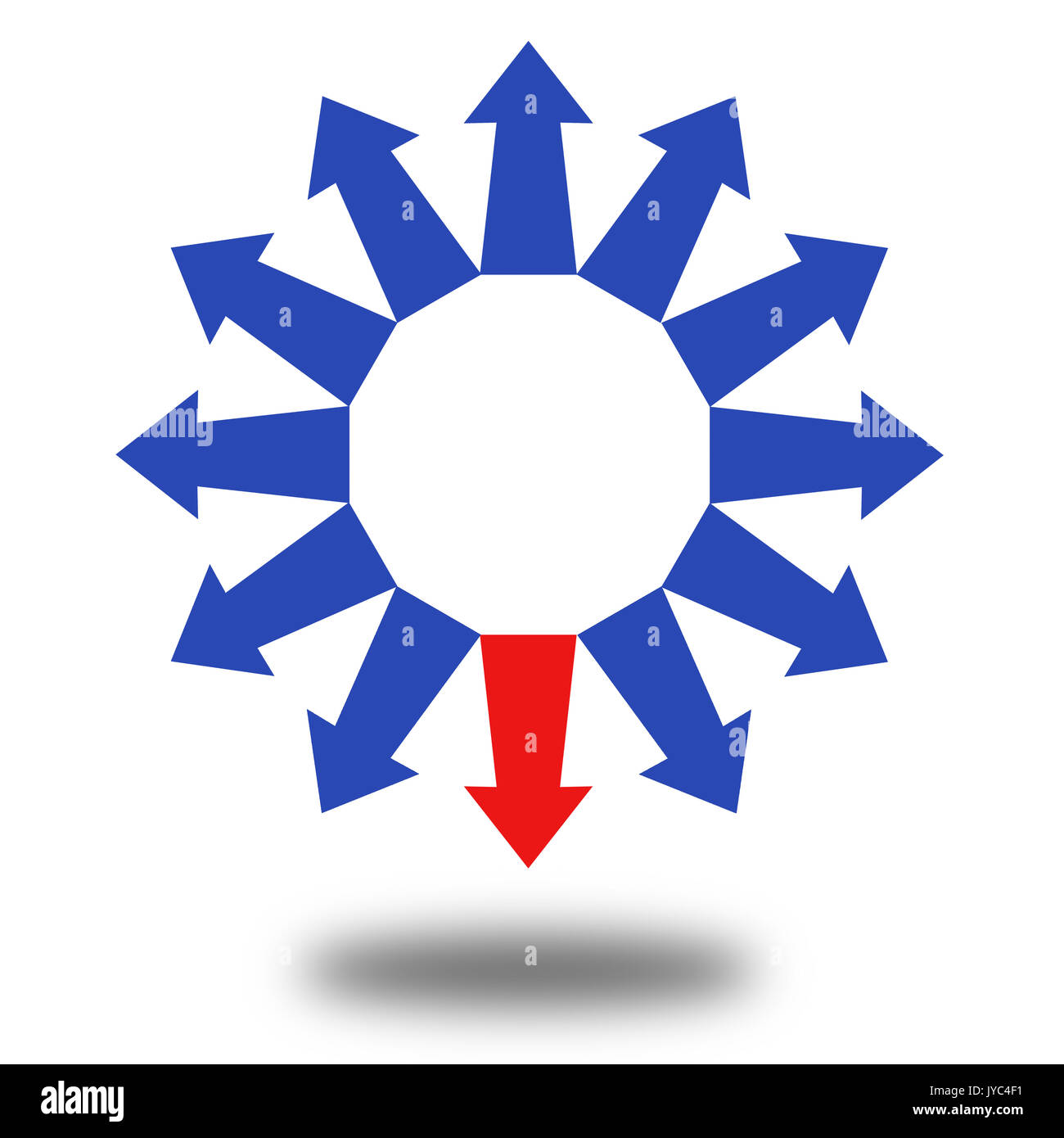 Rote Pfeile nach unten Bild mit Hi-res gerenderte Grafiken, die für ...