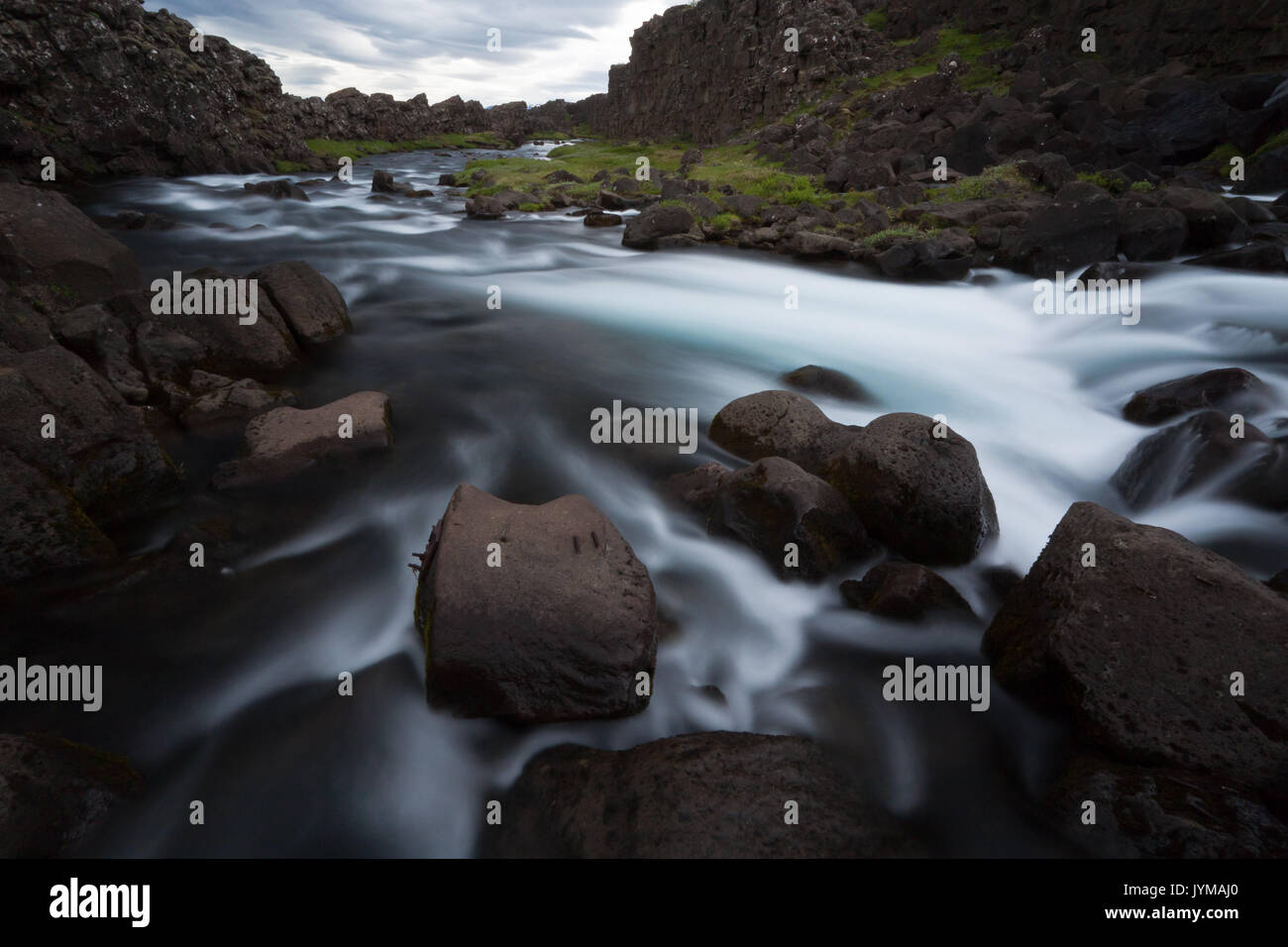 Oxarafoss iceland thingvellir waterfall -Fotos und -Bildmaterial in ...