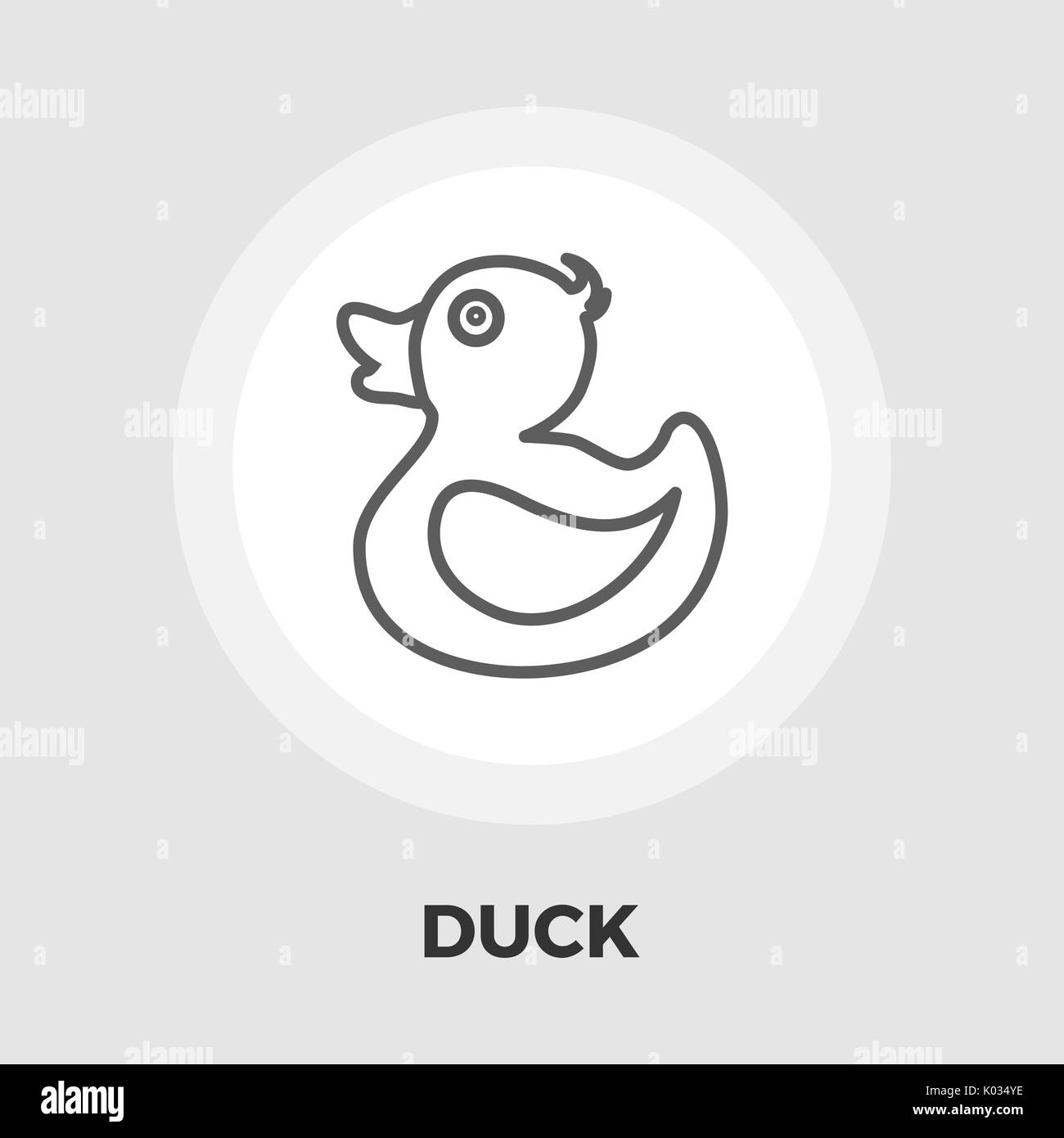 Ente-Symbol Vektor. Flach-Symbol auf dem weißen Hintergrund isoliert ...