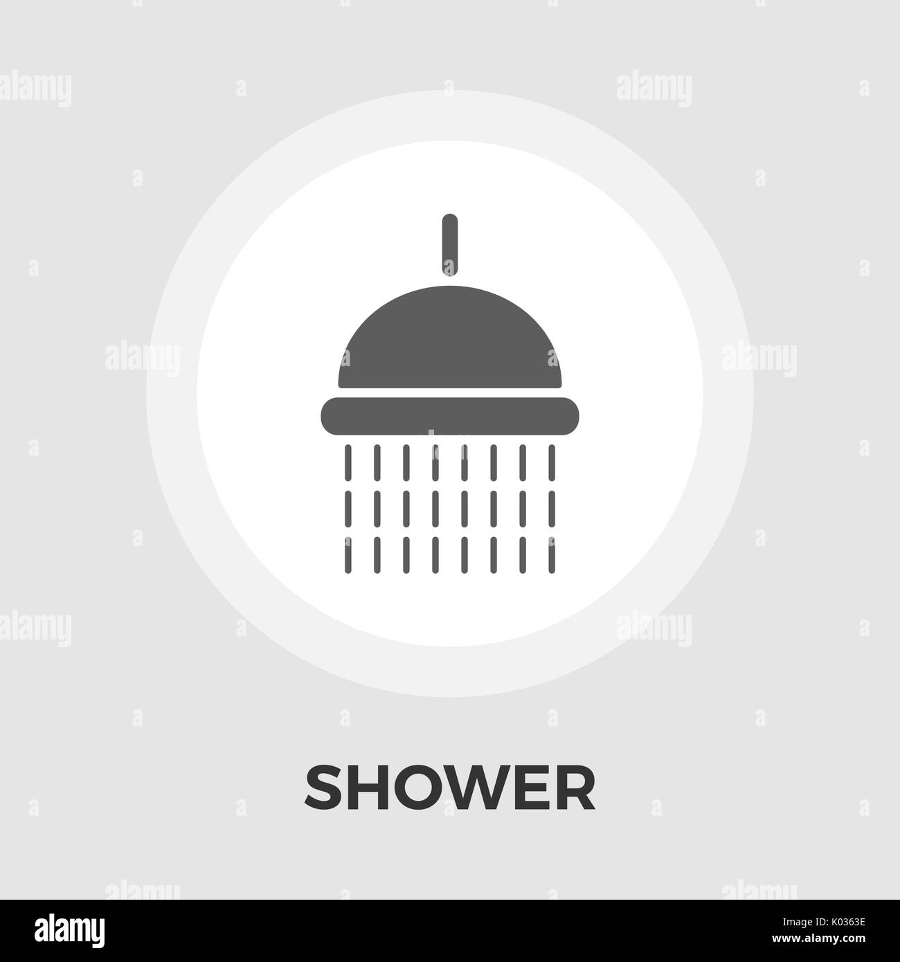 Dusche-Symbol Vektor. Flach-Symbol auf dem weißen Hintergrund isoliert ...