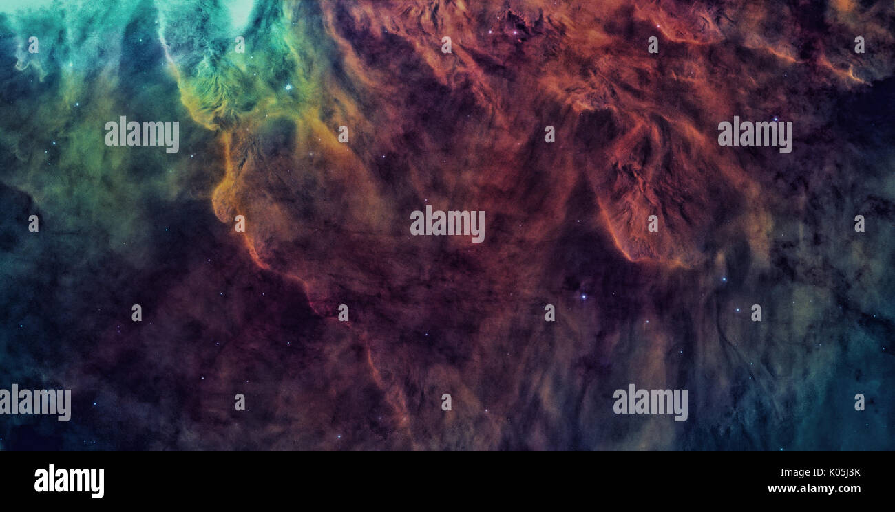 Wellen in der stellaren Lagoon Nebula oder Emissionsnebel Messier 8. Es ...