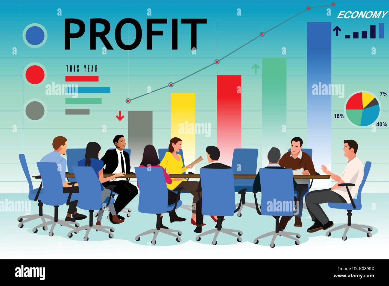 Cartoon business people in meeting Stock-Vektorgrafiken kaufen - Seite ...