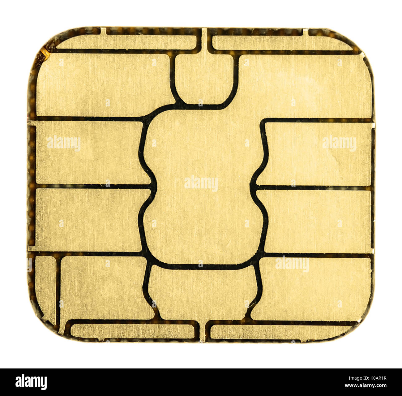 Kreditkarte Chip. Extreme Makro. Auf weiß Isoliert Stockfotografie - Alamy