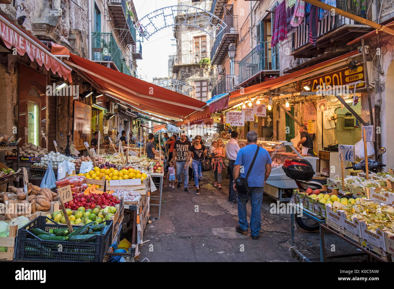 Italien, Sizilien, Palermo, Ballarò-Markt Stockfotografie - Alamy