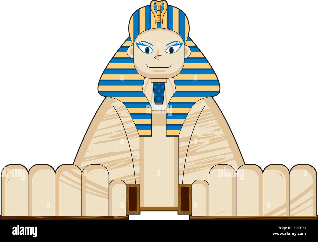 Cartoon alte Ägyptische Sphinx von Gizeh Vector Illustration Stock ...