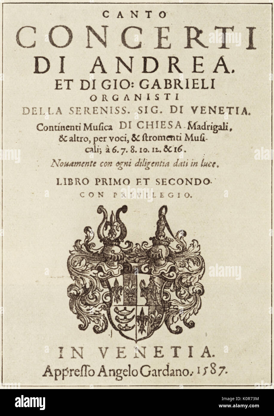 Giovanni gabrieli -Fotos und -Bildmaterial in hoher Auflösung – Alamy