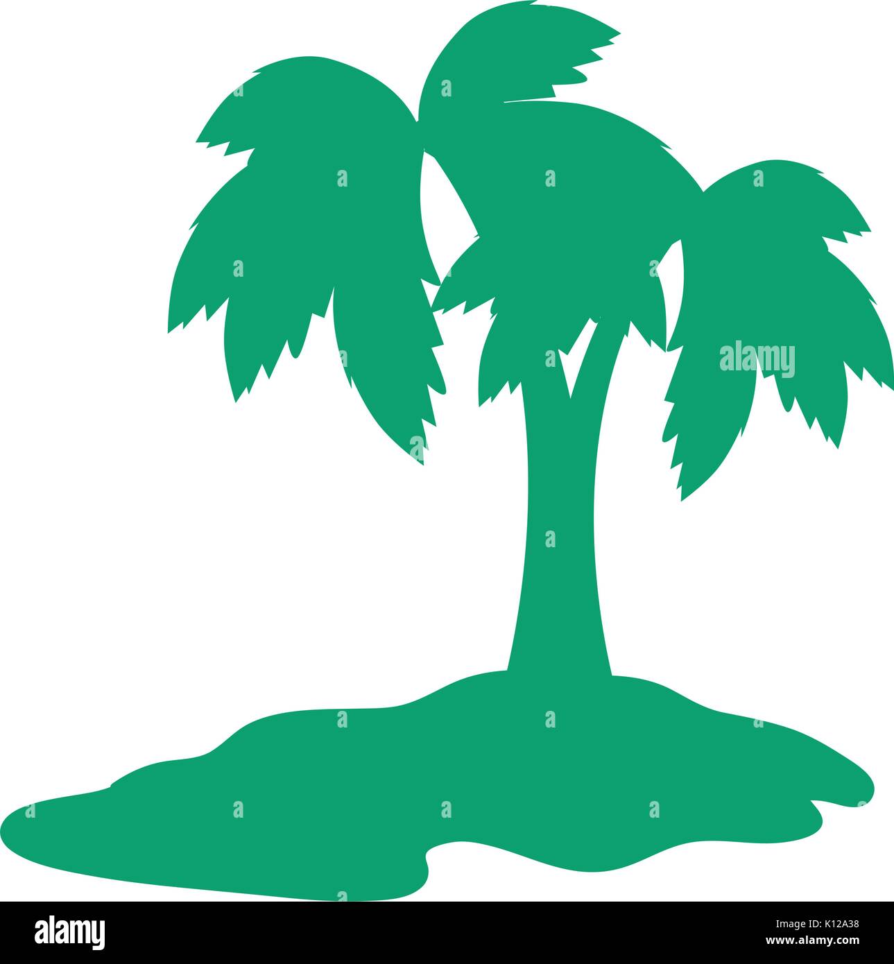 tropische Palmen-Symbol auf weißem Hintergrund-Vektor-illustration ...