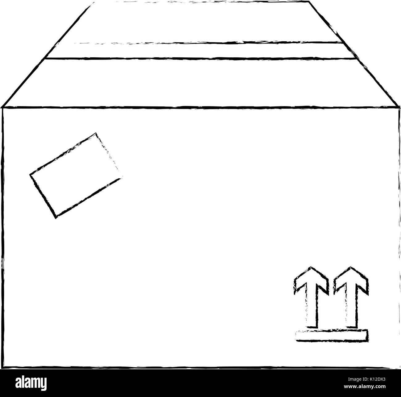 Karton-Box-Symbol auf weißem Hintergrund-Vektor-illustration Stock ...