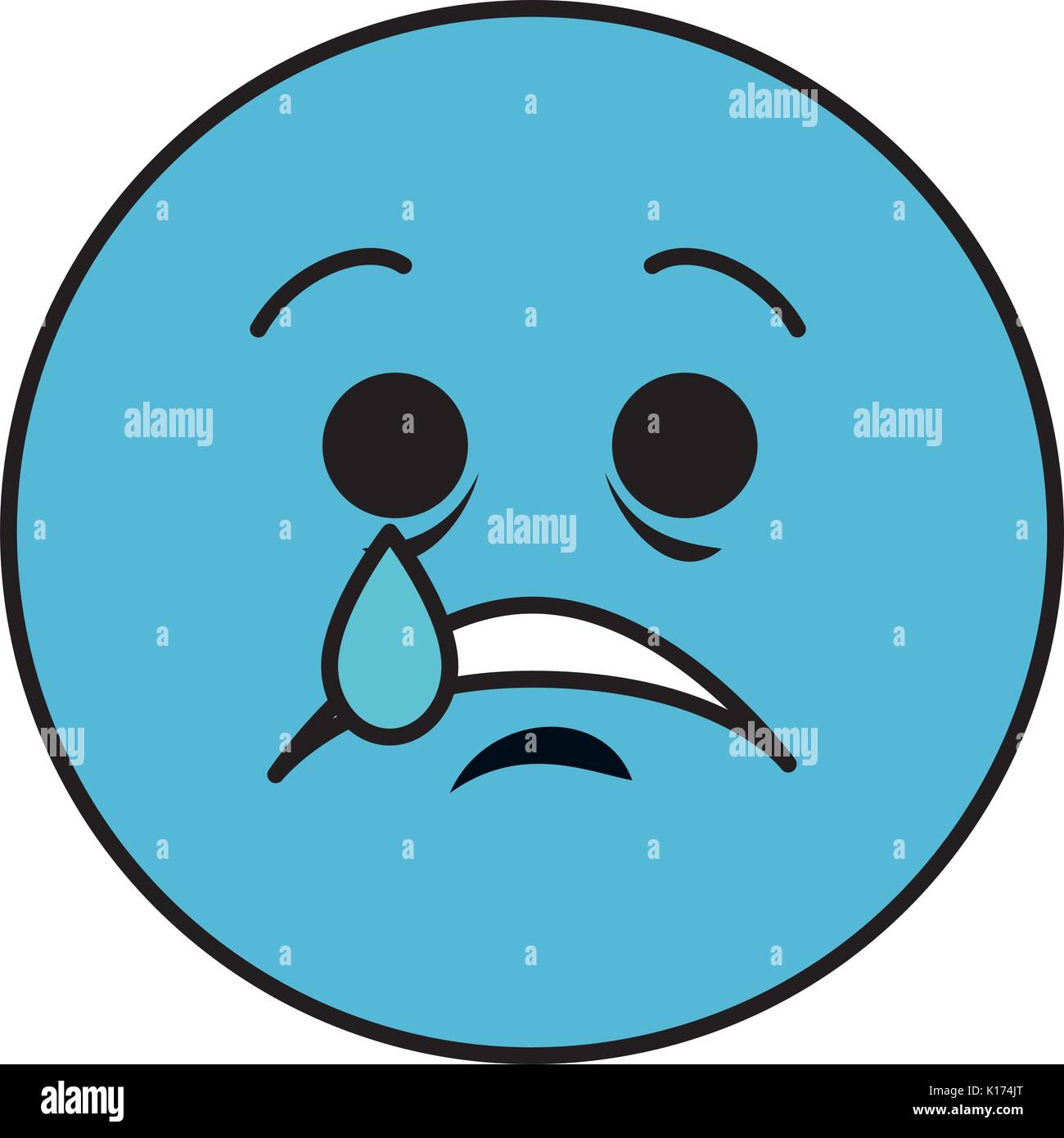 Weinend emoticon Gesicht zeichen Symbol Stock-Vektorgrafik - Alamy