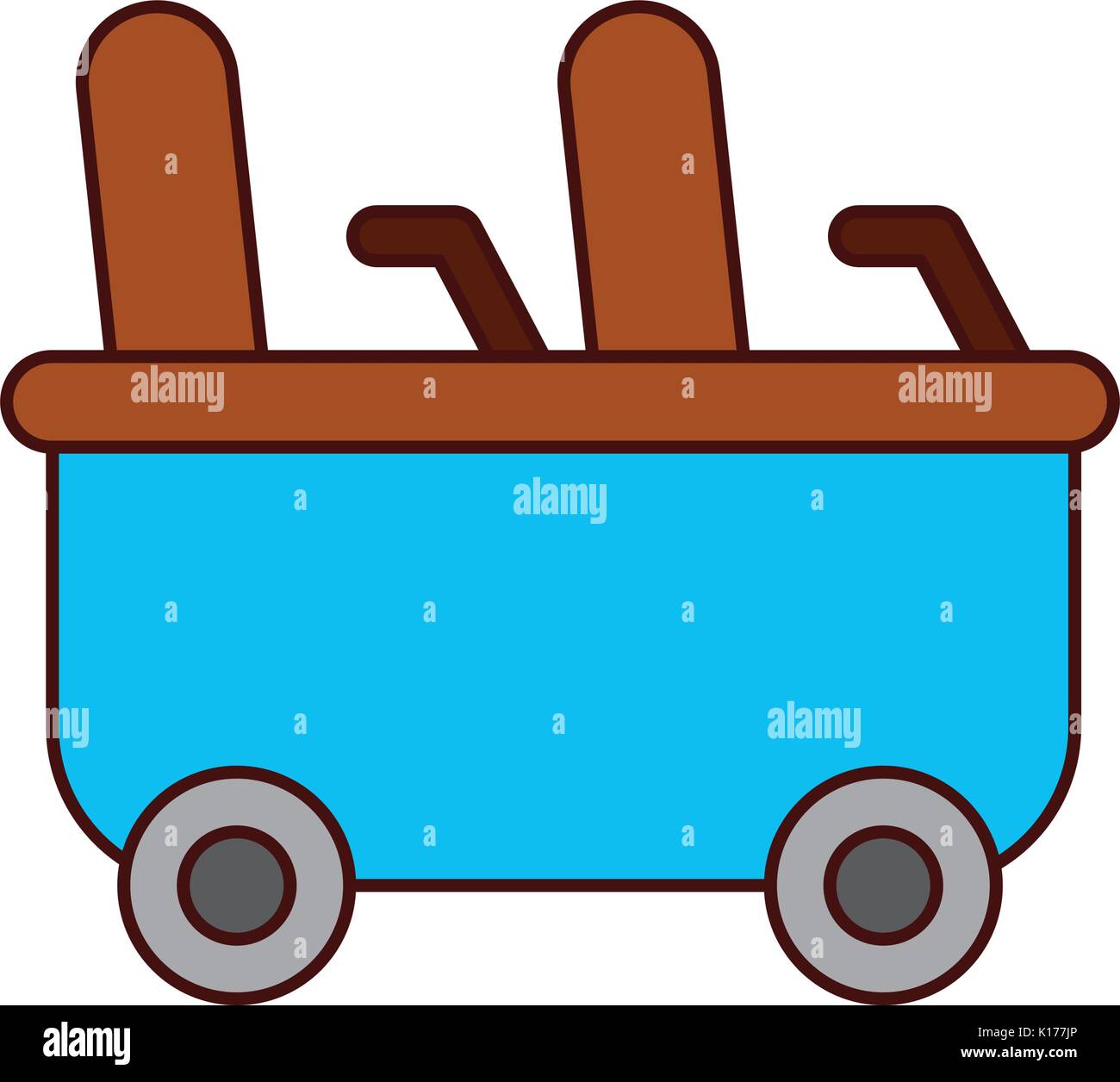 Achterbahn Wagen isoliert Symbol Stock-Vektorgrafik - Alamy