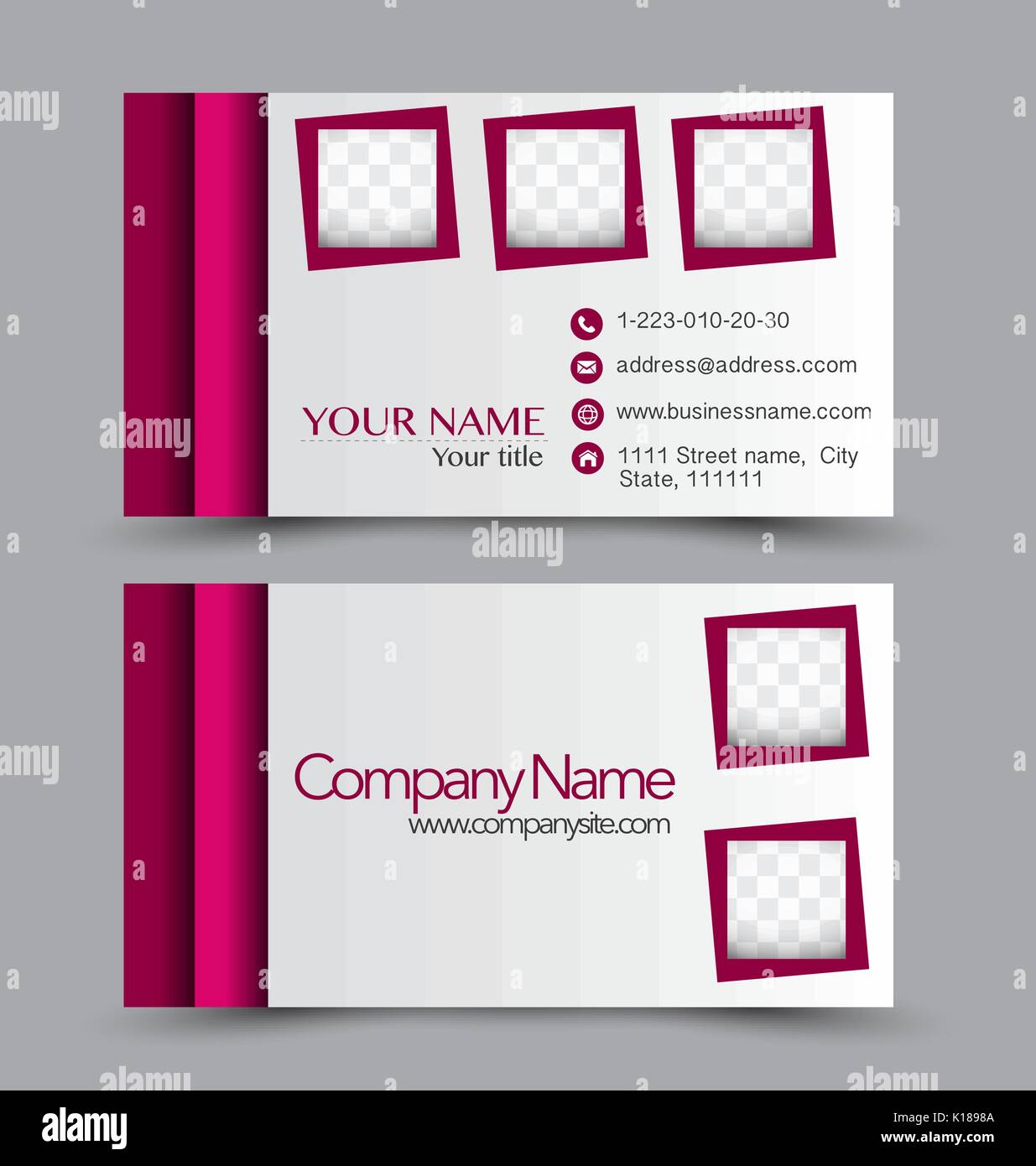 Business Card design Vorlage für Unternehmen Corporate Stil. Vector ...