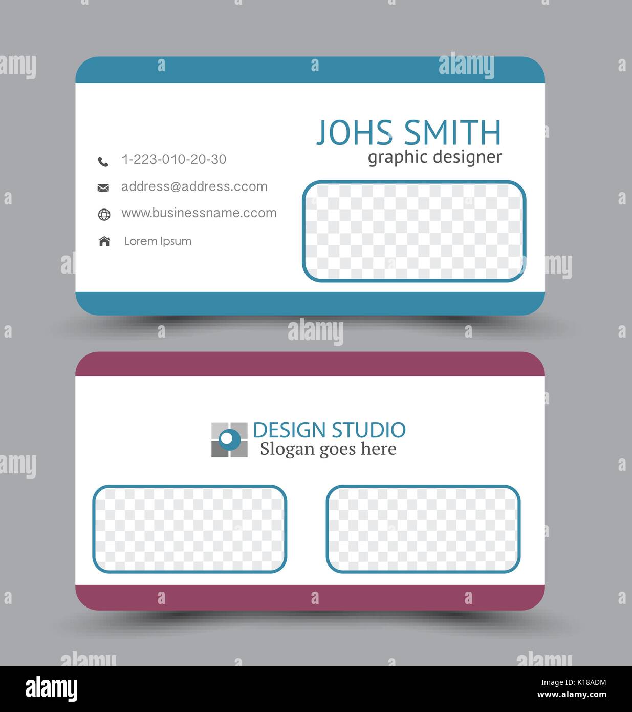 Business Card design Vorlage für Unternehmen Corporate Stil. Vector ...