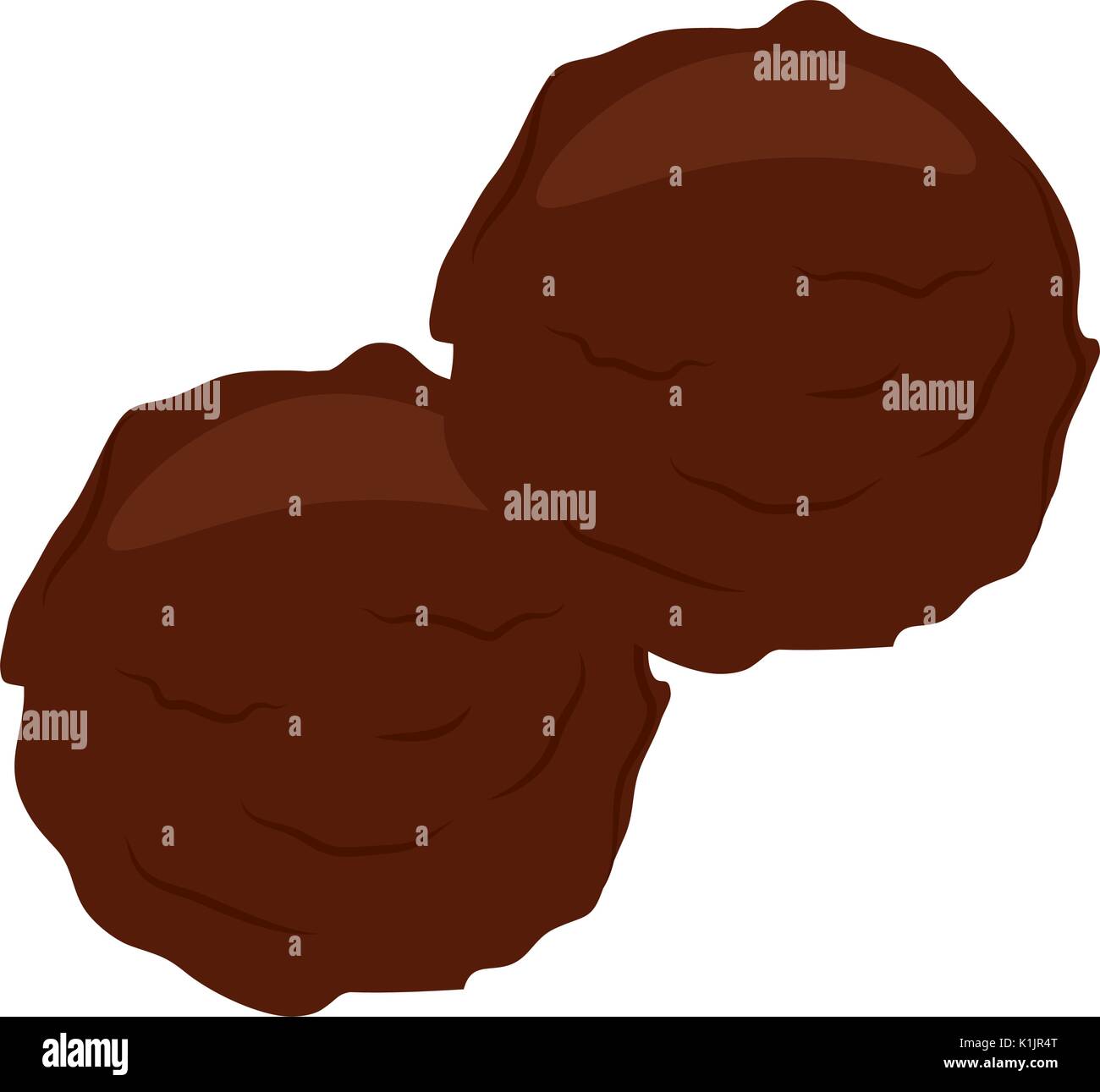 Frikadellen Symbol auf weißem Hintergrund Vector Illustration Stock ...