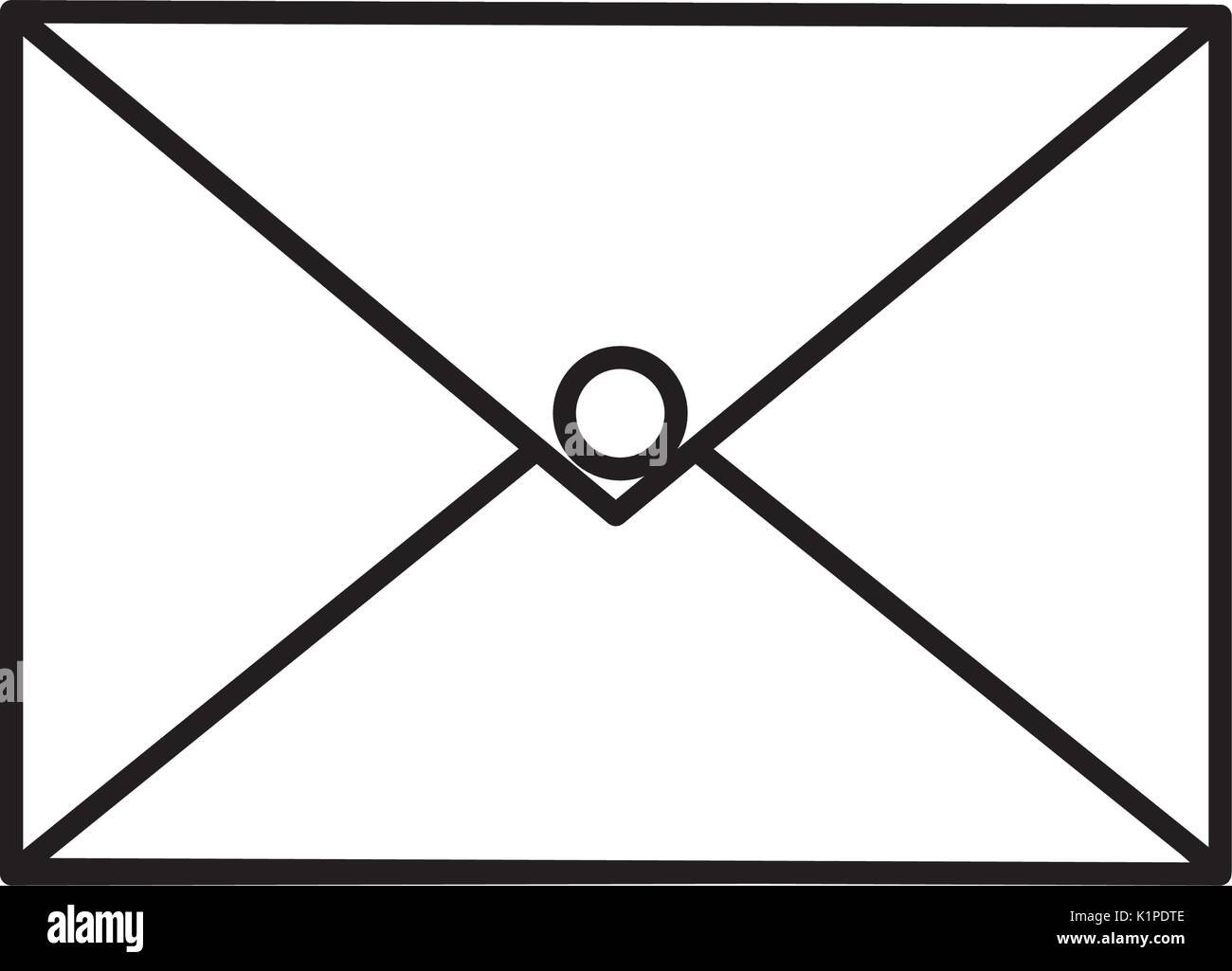 Briefumschlag-Symbol auf weißem Hintergrund-Vektor-illustration Stock ...