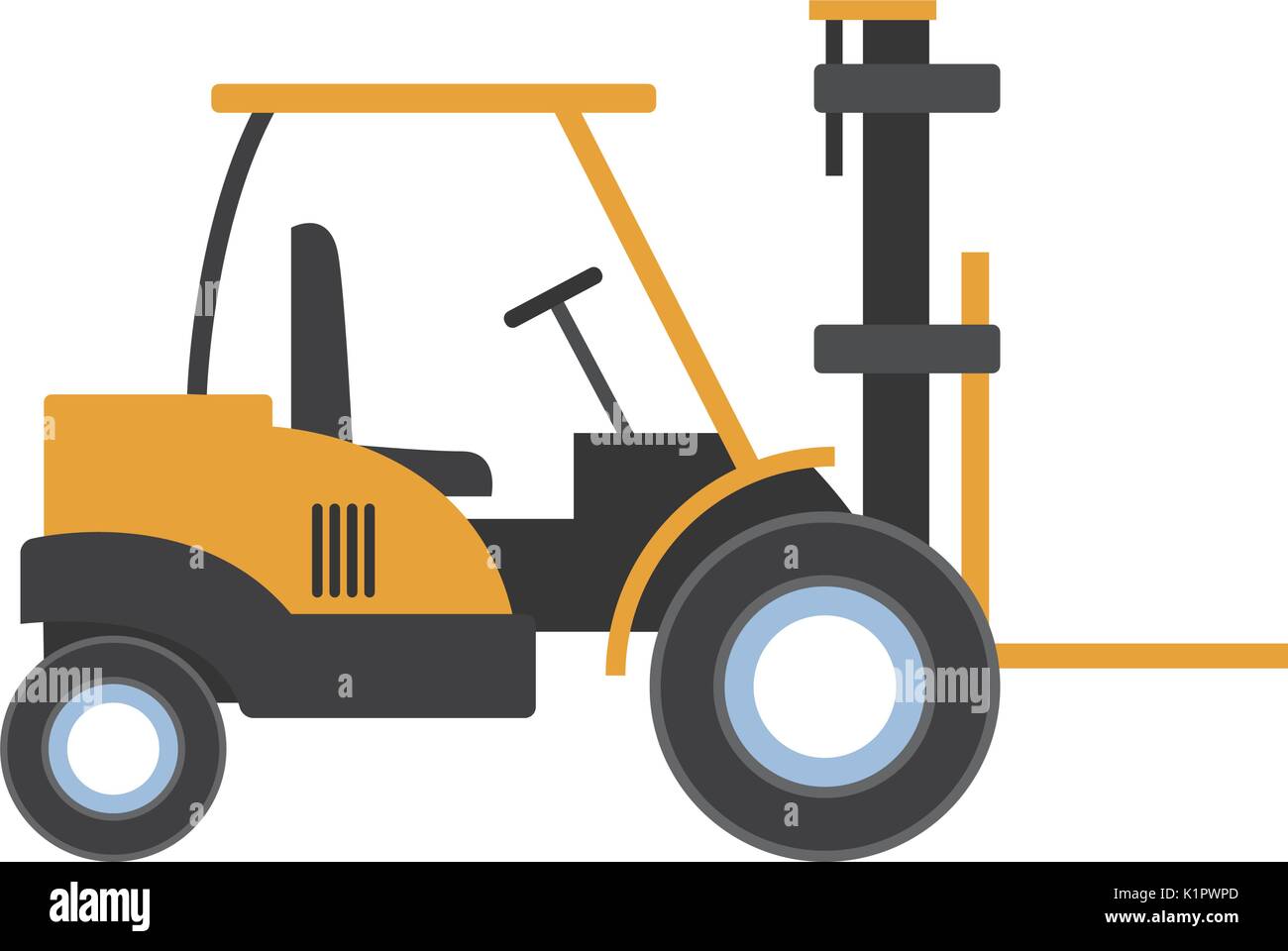 Lader Stapler Cargo Logistic Equipment Vector Illustration Stock ...