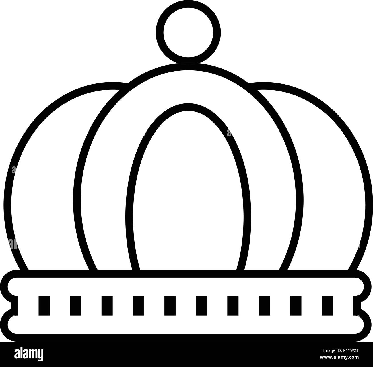 Reich Krone Symbol, umriss Linienstil Stock-Vektorgrafik - Alamy