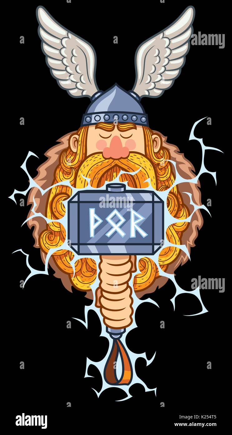 Germanische mythologie thor Stock-Vektorgrafiken kaufen - Alamy