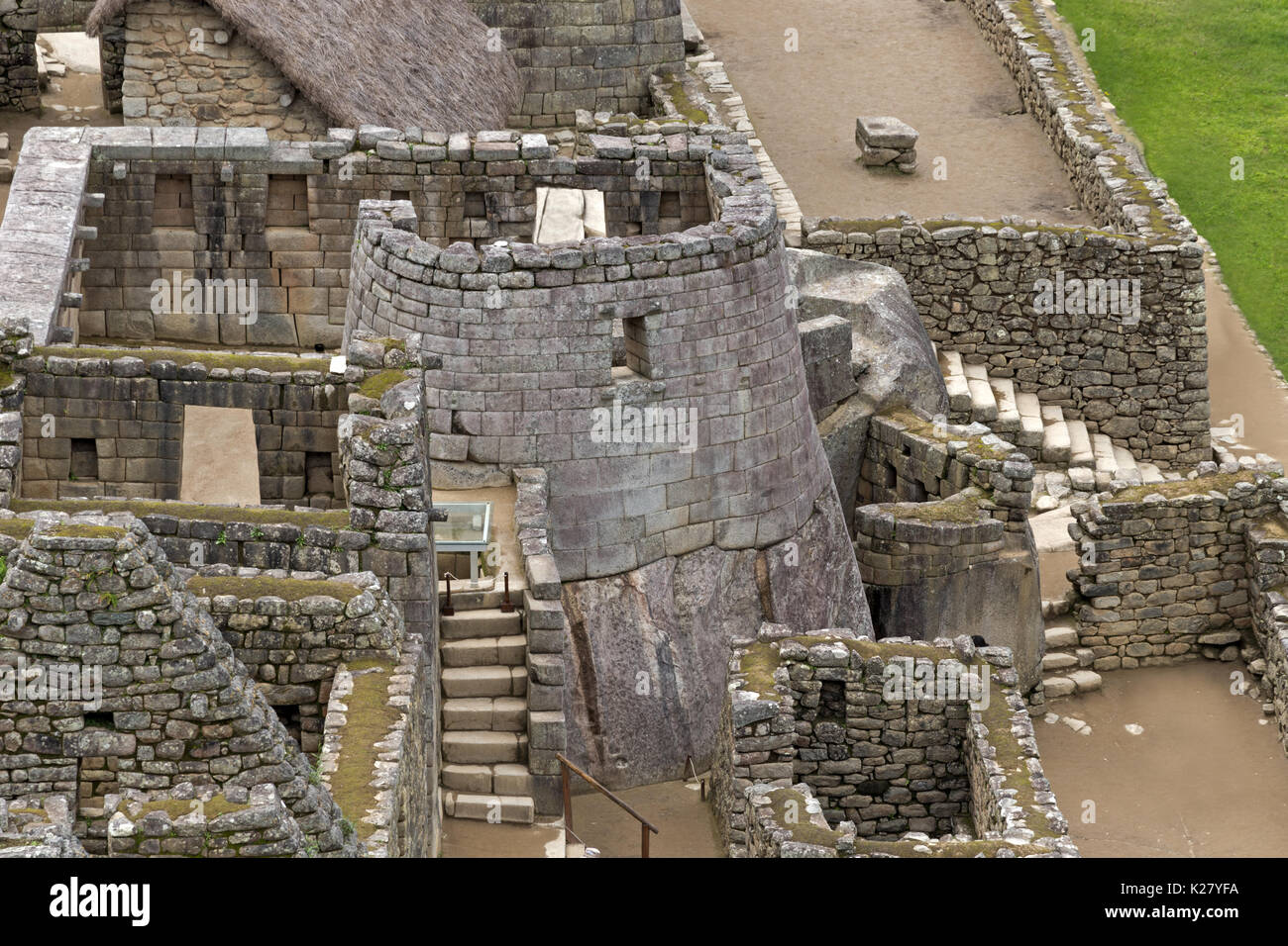 Tempel der Sonne oder in Torreon, Machu Picchu Peru Stockfotografie - Alamy
