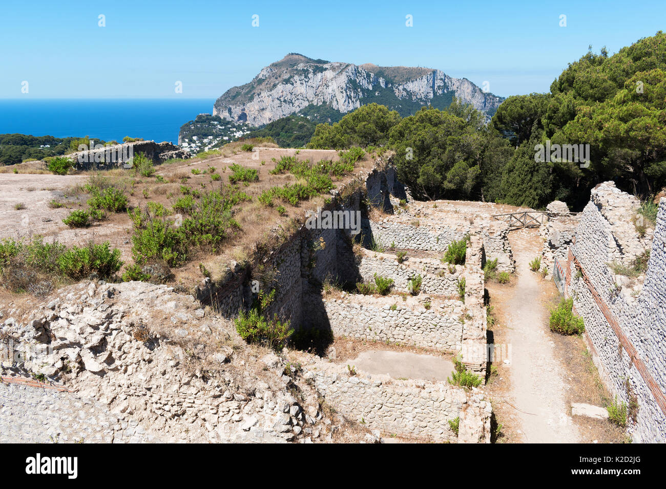 Villa Jovis ein römischer Palast von Kaiser Tiberius im AD 27 auf der ...