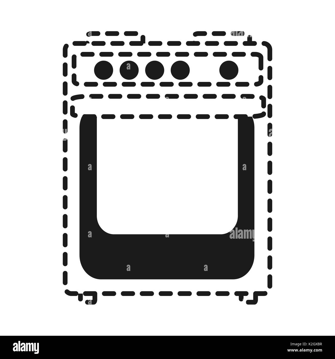 Ofen-Symbol auf weißem Hintergrund-Vektor-illustration Stockfotografie ...