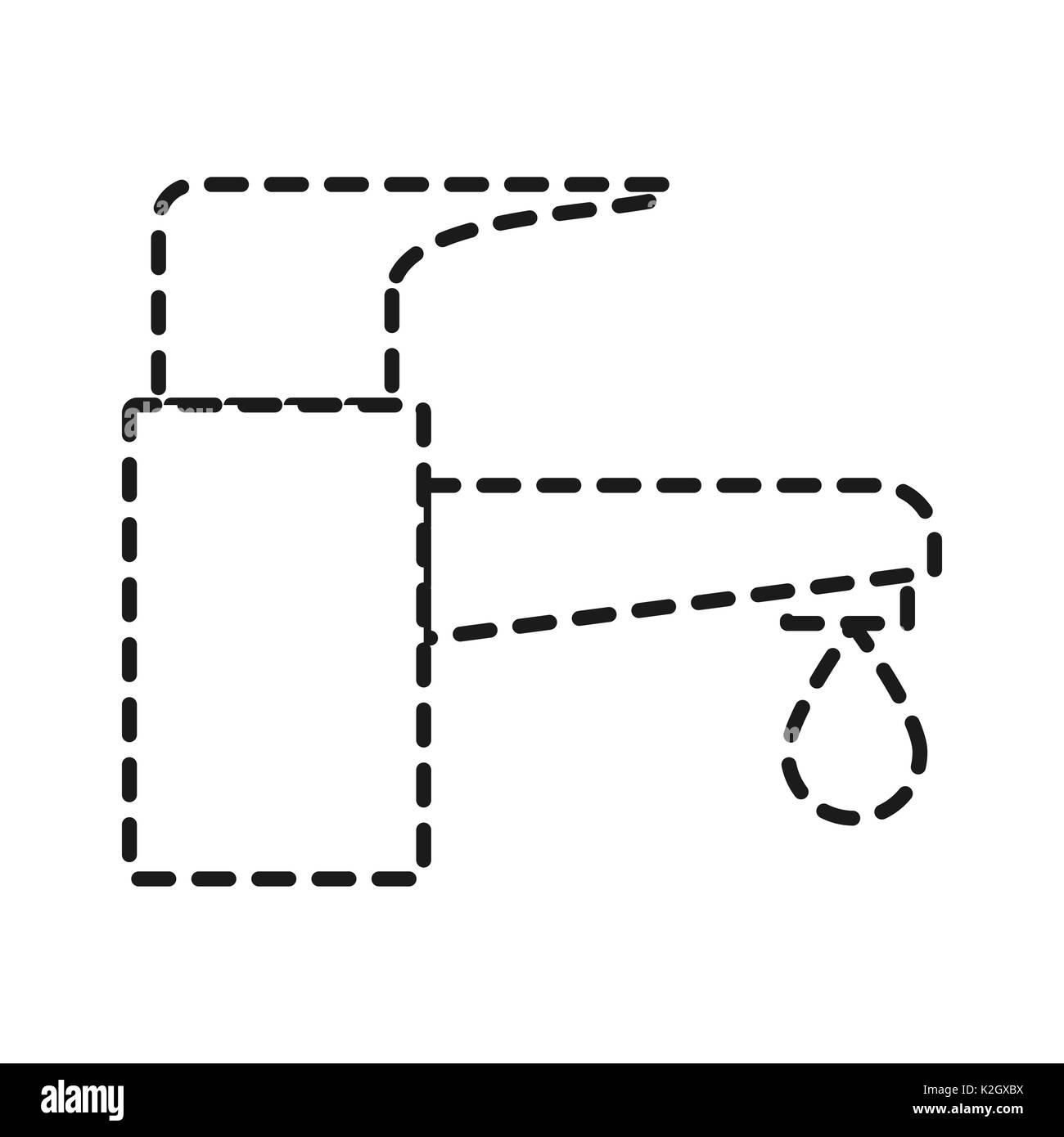 Badewanne Armatur Symbol auf weißem Hintergrund Vector Illustration ...