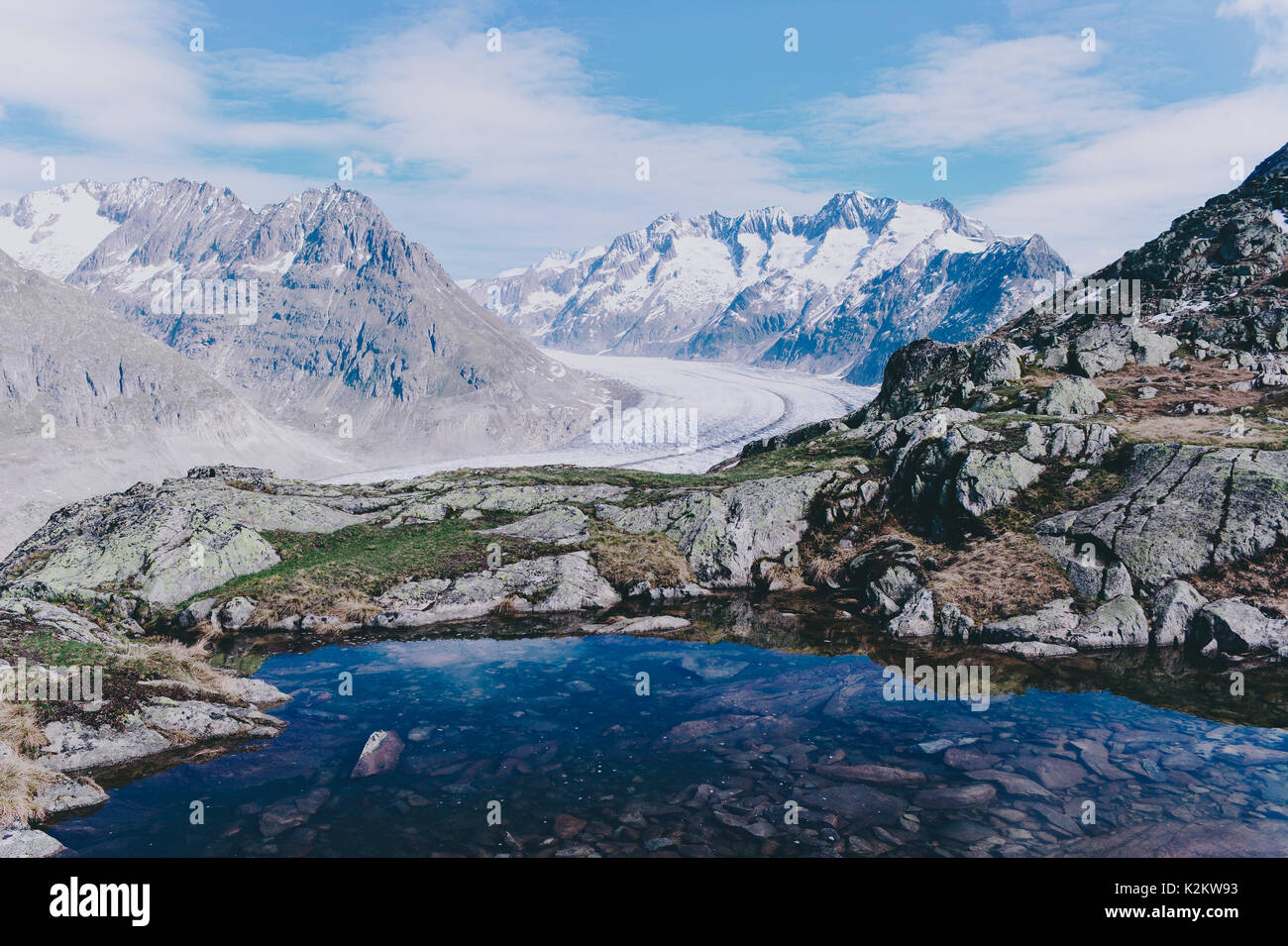 Aletschgletscher. Der größte Gletscher Europas. Natural World Heritage ...