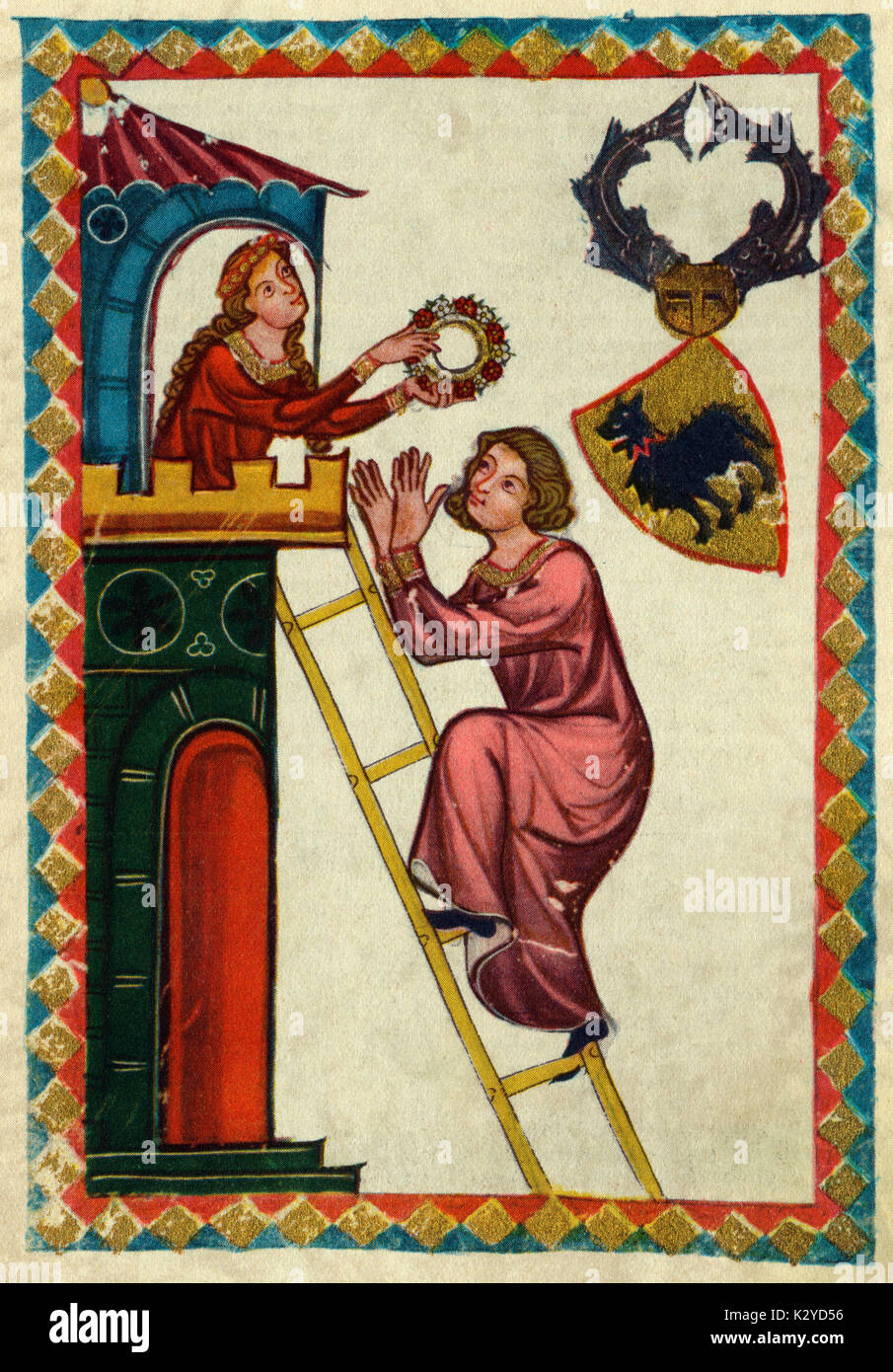 Graf Kraft von Toggenburg - Porträt des Minnesängers, oder ...