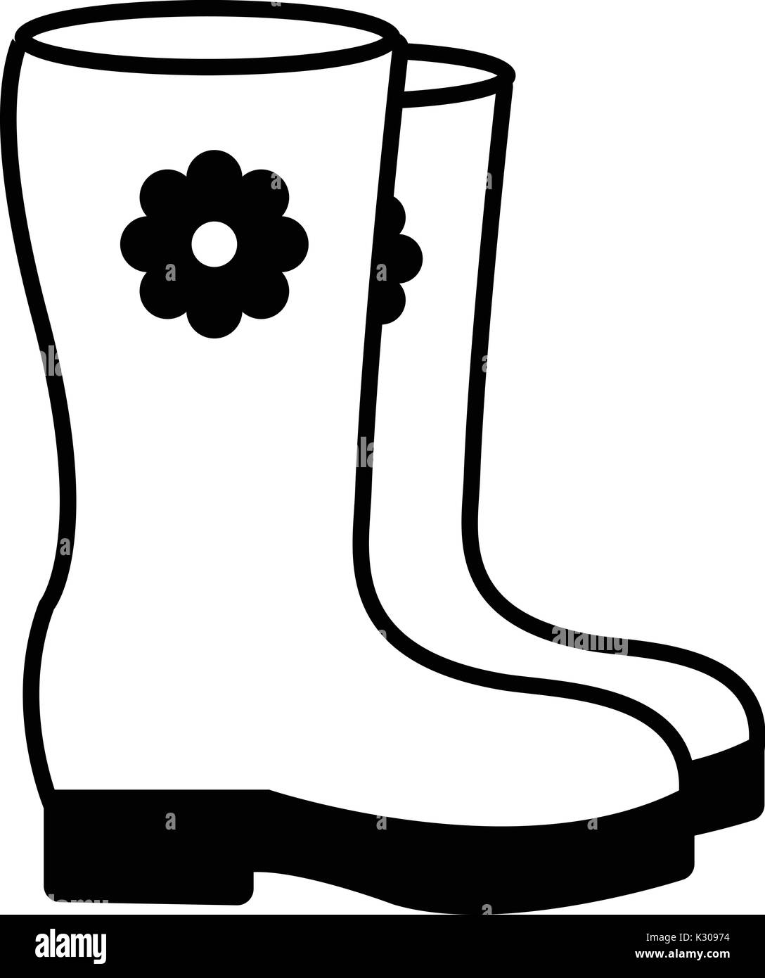 Stiefel Symbol, outline Style Stock-Vektorgrafik - Alamy