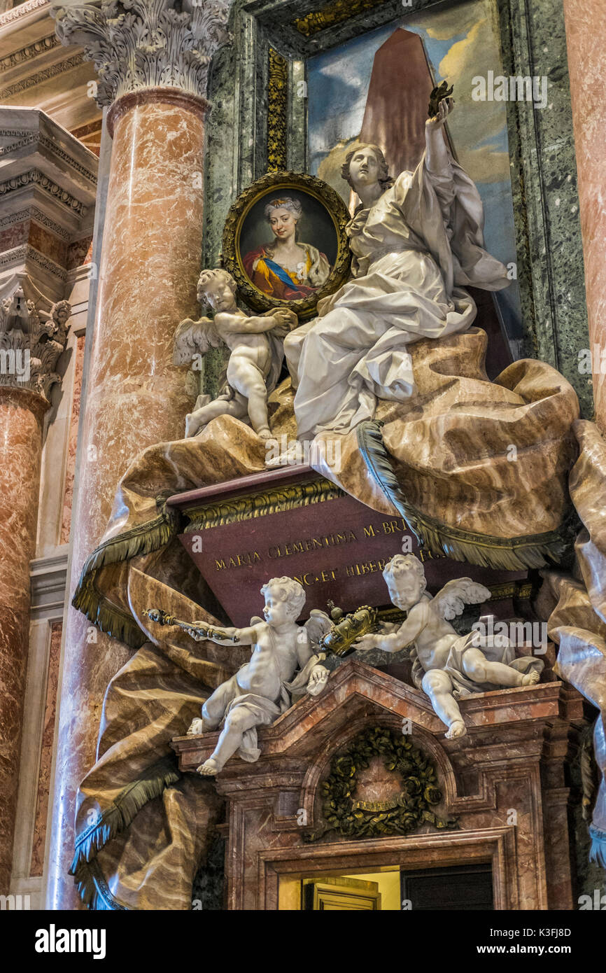 Denkmal Clementina sobieska zu Maria von Pietro bracci, st.peter ...