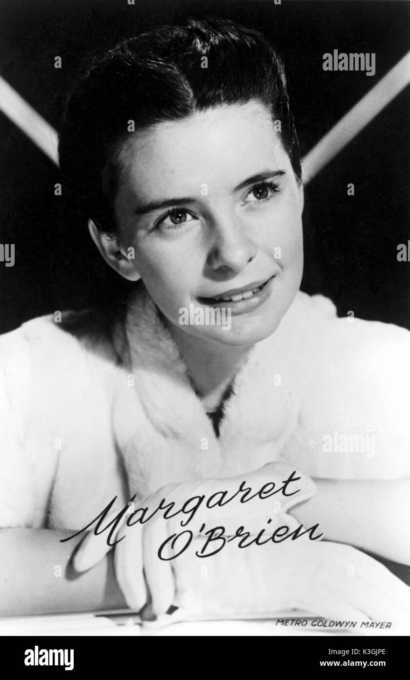 MARGARET O'BRIEN PORTRAIT MARGARET O'BRIEN [1937-] Schauspielerin 1950 s Stockfotografie - Alamy