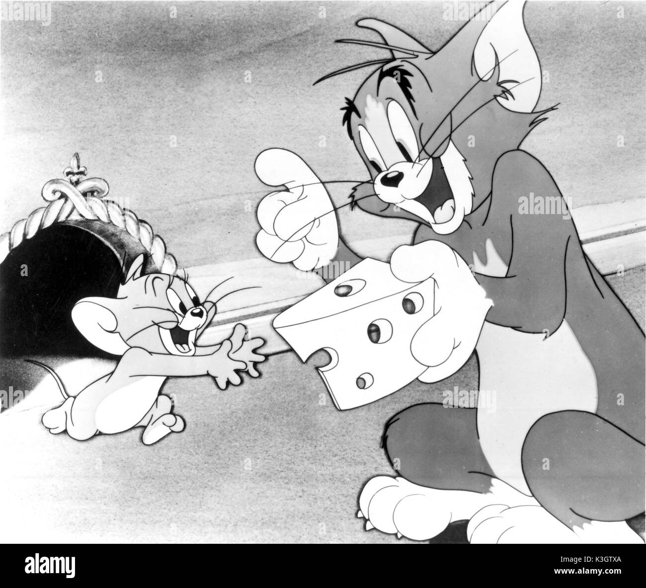 Tom and jerry cartoon Schwarzweiß-Stockfotos und -bilder - Alamy