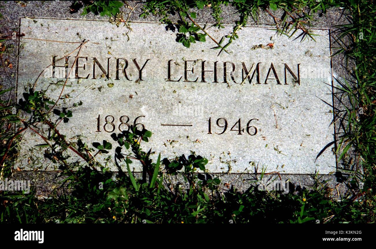 Das Grab von Henry Lehrman Pathe im Friedhof in Hollywood, Los Angeles ...